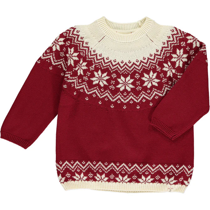 Red Fair isle Sweater – Diamonds and Dinosaurs Children's Boutique